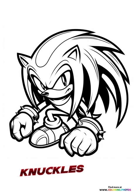 Coloring Pages To Print Sonic Characters Knuckles 2025