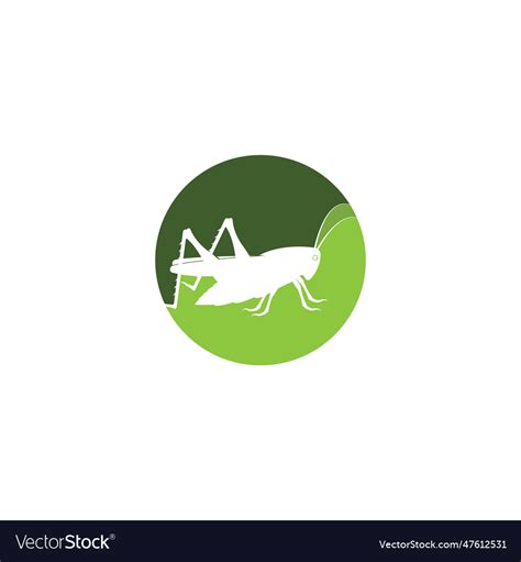 Grasshopper Logo Template Icon Royalty Free Vector Image