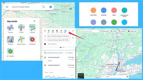 Google マップの凡例 レイヤールートなどを発見する