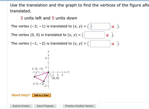 Solved Use The Translation And The Graph To Find The