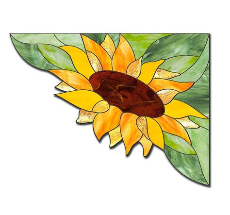 Stained Glass Sunflower Pattern To Download Pdf Stain Glass Window