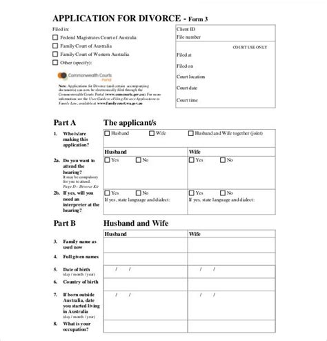 Free Printable Divorce Forms Pdf Printable Divorce Papers