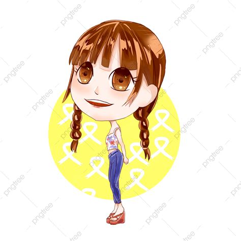 리본 더 블 포 니 테 일 농촌 소녀 일러스트 쌍말꼬리 아름다운 캐릭터 Png 일러스트 및 Psd 이미지 무료 다운로드 Pngtree