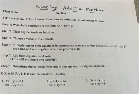 Solved Solve A System Of Two Linear Equations By Addition Chegg