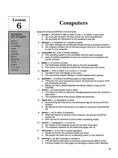 Lesson 6 Computers Pdf