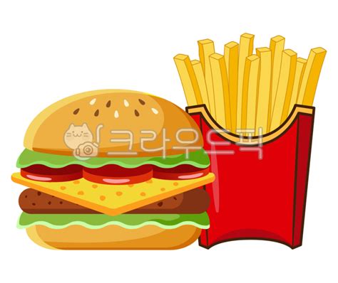 햄버거세트png 햄버거세트클립아트 음식 패스트푸드 햄버거빵 사진이미지일러스트캘리그라피 Space작가