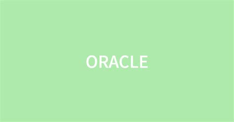 Oracle 실행 기본적인 실행 명령