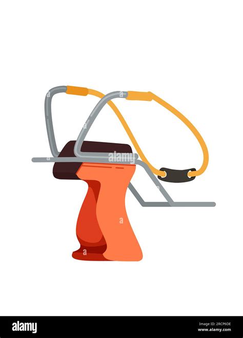 Professional Slingshot With Plastic Handle Vector Illustration Isolated