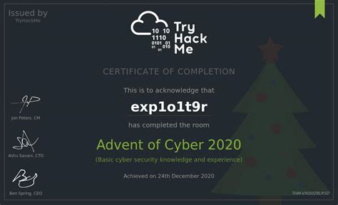 Adventofcyber Tryhackme Tryhackme Cybersecurity Security Ctf