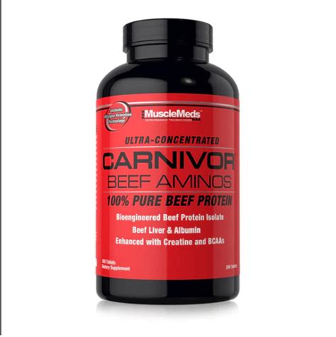 Carnivor Beef Aminos 300 Tabs By Musclemeds Nutrition Baba