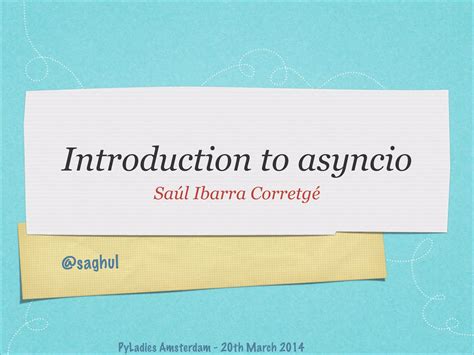 Introduction to asyncio | PDF