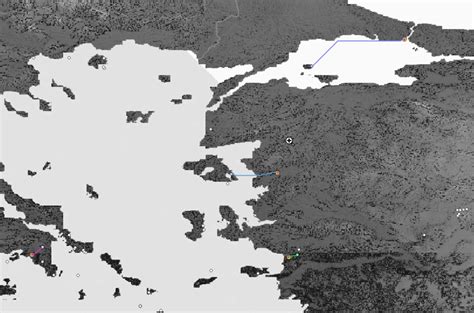 Cost Surfaces And Least Cost Paths In Qgis And Grass At These Coordinates
