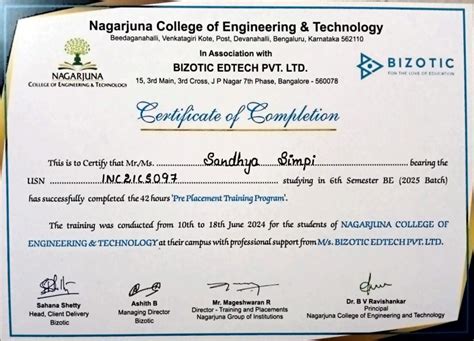 Sandhya Simpi On Linkedin Bizotic Training