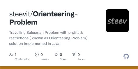 Github Steevitorienteering Problem Travelling Salesman Problem With