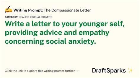 Writing Prompt The Compassionate Letter • Draftsparks