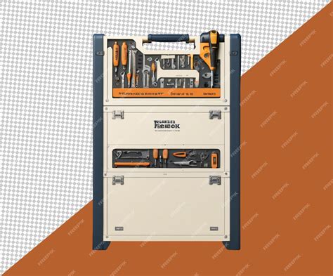 Premium Psd Toolbox 3d Render Transprint Background And Toolbox Icon Mockup
