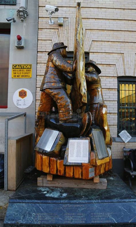 Fallen Firefighters Memorial In The Front Of New York City Fire