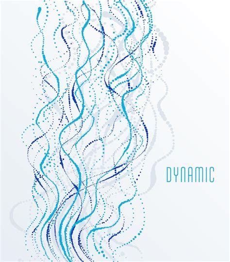 premium vector dots particles flowing array vector abstract