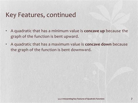 Key Features Of Quadratic Functions Ppt At Grady Naylor Blog