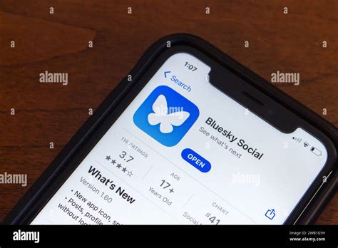 Twitter Alternative Bluesky Social Seen In An App Store On An Iphone