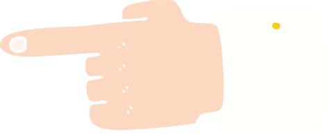 ilustración de color plano de una mano apuntando de dibujos animados Vector en Vecteezy