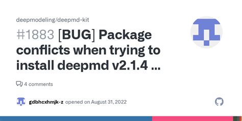 Bug Package Conflicts When Trying To Install Deepmd V214 And Cuda 116 Via Conda · Issue 1883
