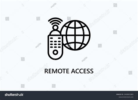 Remote Access Vector Icon Logo Illustration Stock Vector Royalty Free 2458921983 Shutterstock