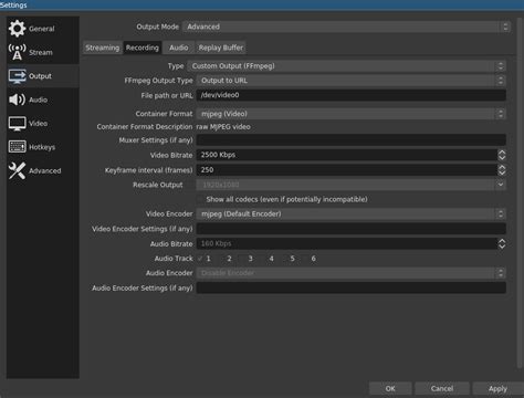 Recording Mjpeg To V4l2loopback Device Fails · Issue 3032 · Obsproject