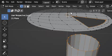 Modeling Deform Cylinder Face Into Triangle Blender Stack Exchange