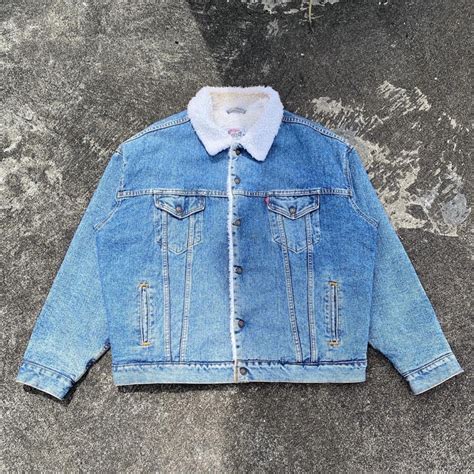 Jual 80s Levis Sherpa Lined Denim Trucker Jacket Shopee Indonesia