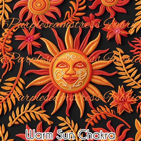 Warm Sun Chakra Fabric Purpleseamstress Fabric