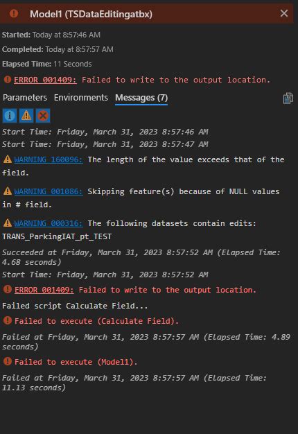 Solved Model Only Works In Modelbuilder Window Esri Community
