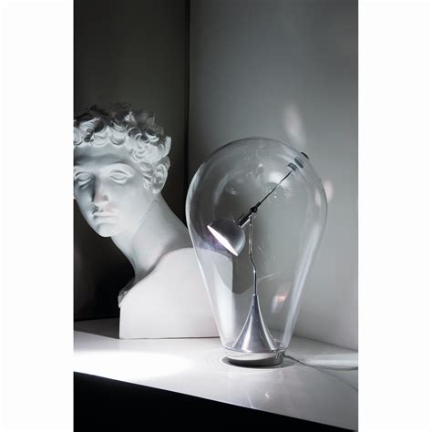 Lodes Blow Table Lamp Chrome Clear Andlight