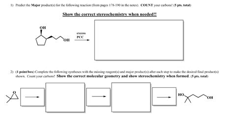 Solved 1 Predict The Major Product S For The Following Chegg