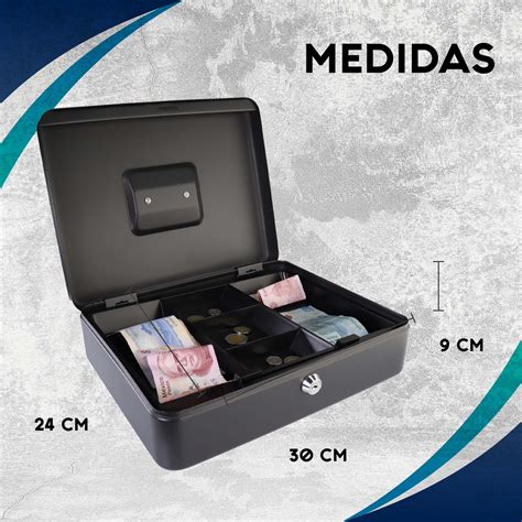 Caja Dinero Fuerte Seguridad Cash Box Prolami Metálica Grande Mate