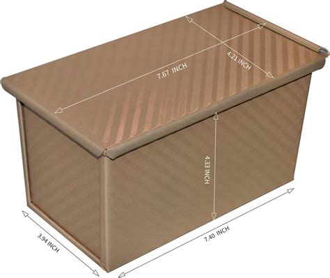 Loaf Pan With Lid Nonstick Bakeware Carbon Steel Bread Toast Mold With Cover For Baking Bread