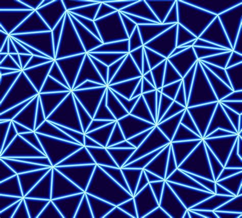 Blue Glowing Triangular Wireframe Mesh Symbolizing Digital Networks Connectivity And
