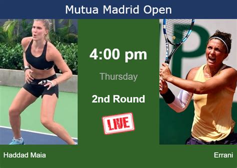 How To Watch Haddad Maia Vs Errani On Live Streaming In Madrid On