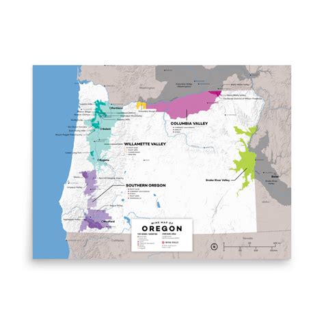 Usa Oregon Wine Map 2nd Edition Wine Folly