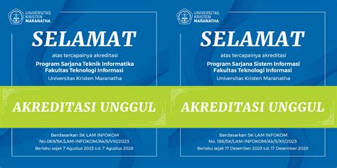 Teknik Informatika Dan Sistem Informasi Maranatha Terakreditasi Unggul