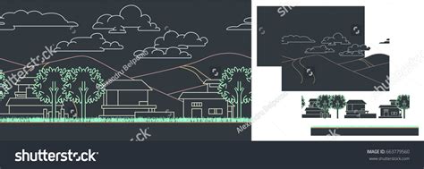 Horizontal Parallax Game Background Vector Design Stock Vector Royalty Free