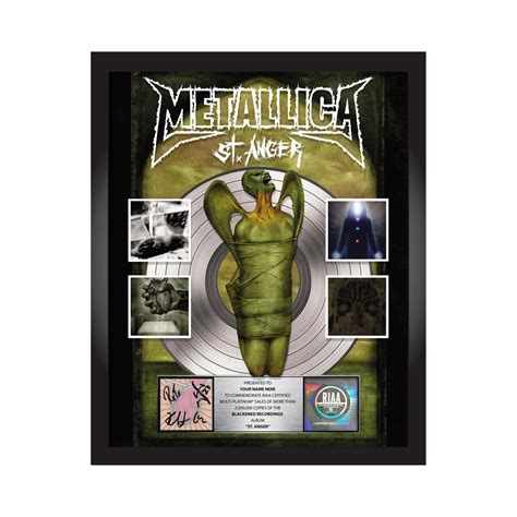 St Anger Platinum Award Plaque Signed