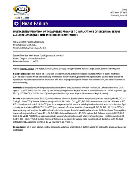 pdf multicenter validation of the adverse prognostic implications of