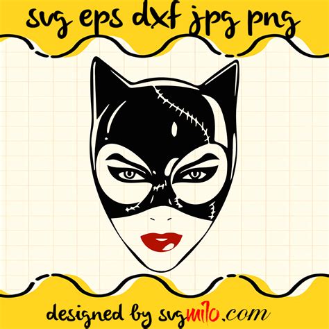 Catwoman Svg Superhero Clipart Catwoman Face Svg Cat Svg Halloween Svg Eps Png Dxf
