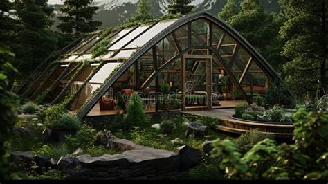 Abstract Biomimetic Architecture Design Influenced By Nature And