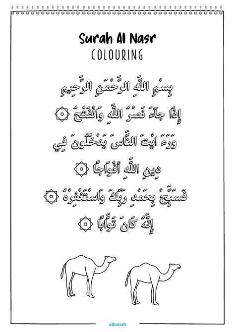 Surah Al Nasr Colouring Welcome To Allamah