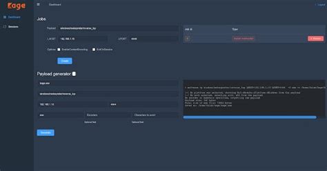 Kage Graphical User Interface For Metasploit Meterpreter And Session