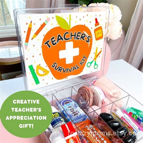 Teacher Survival Kit Printable Instant Download Teacher Appreciation