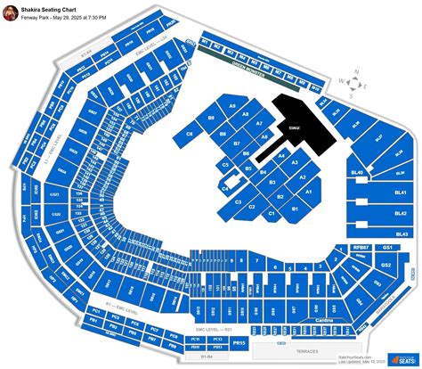 Fenway Park Concert Seating Chart