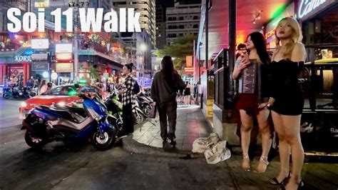 Bangkok Night Walk Sukhumvit Soi 11 Youtube
